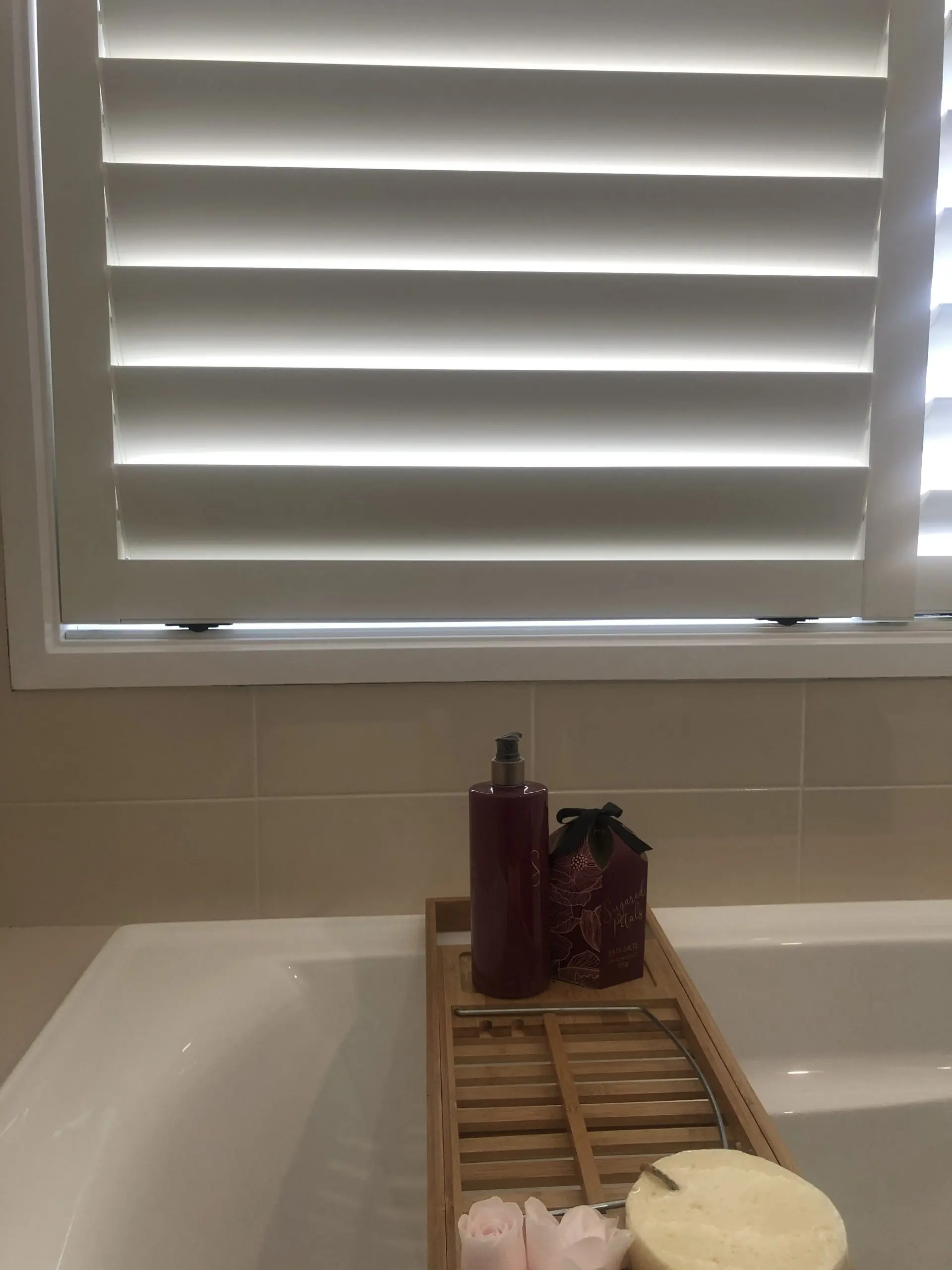White Fixed Panel Shutter with Operable Blades - Australian Plantation ...